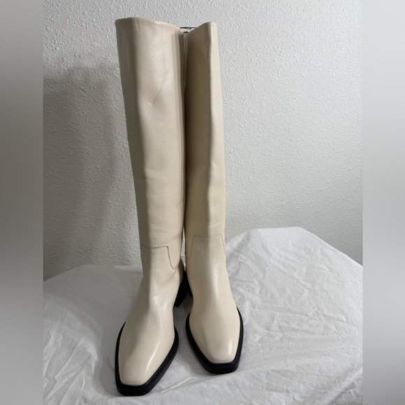 Aeyde | Shoes | Aeyde Cream Over The Knee Boots Sleek Minimalist Design ...